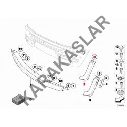 MİNİ COOPER R50 ÖN TAMPON KENAR SPOYLER SOL 2001-2004 YEDEK PARÇA