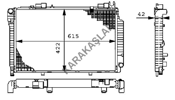 C SERİSİ W202 SU RADYATÖRÜ 1993-1999 YEDEK PARÇA