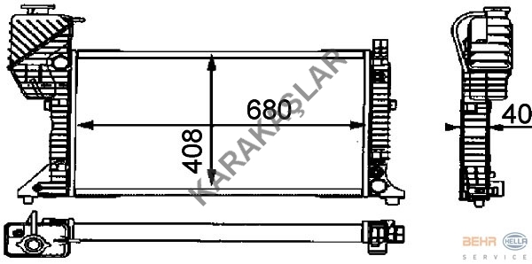 SPRİNTER W901/902 SU RADYATÖRÜ 1995-2006 YEDEK PARÇA