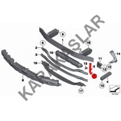 BMW F07 GT 5 SERİSİ ÖN TAMPON YAN BAĞLANTI BRAKETİ ALÜMİNYUM SAĞ 2011 ...