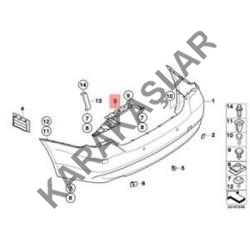 BMW > 3 SERİSİ > E90 2006-2012 > ARKA TAMPON ALT BAKALİDİ YEDEK PARÇA