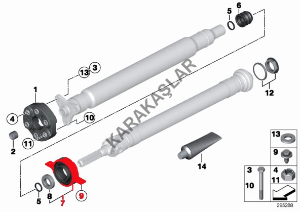 X3 Serisi F25 Şaft Askısı 2011-2017 YEDEK PARÇA